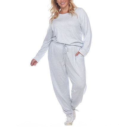 Click here for White Mark Plus Size Lounge Set  2-Piece - Light B... prices