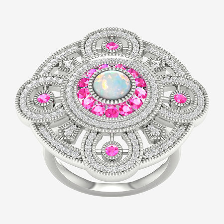 Click here for Womens Lab Created White Opal Sterling Silver Cock... prices