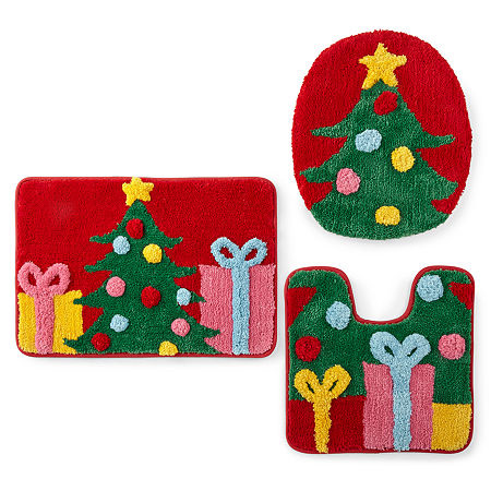 Click here for Avanti Tree 3-pc. Bath Rug Set  One Size  Red prices