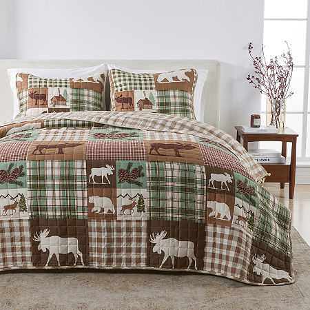Click here for Linery Rustic Winter Quilt Set  One Size  Brown prices