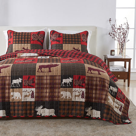 Click here for Linery Rustic Winter Quilt Set  One Size  Red prices
