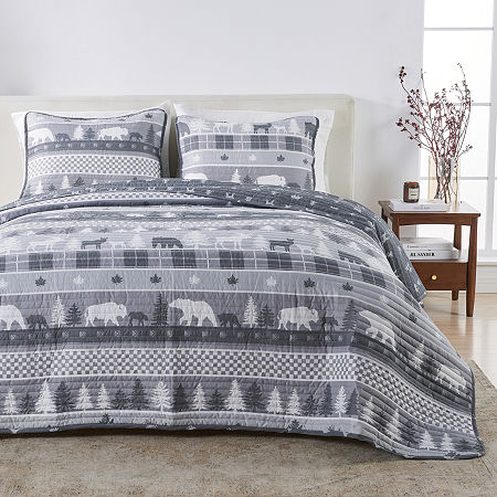 Click here for Linery Rustic Winter Quilt Set  One Size  Gray prices