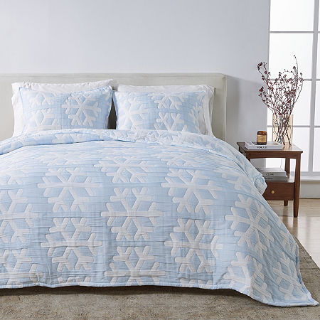 Click here for Linery Reversible Sticthed Quilt Set  One Size  Bl... prices