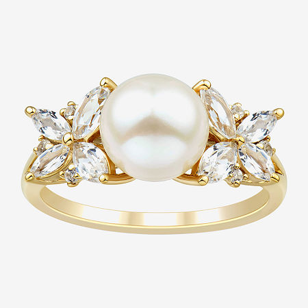 Click here for Womens 8-8.5MM Dyed White 14K Gold Over Silver Coc... prices