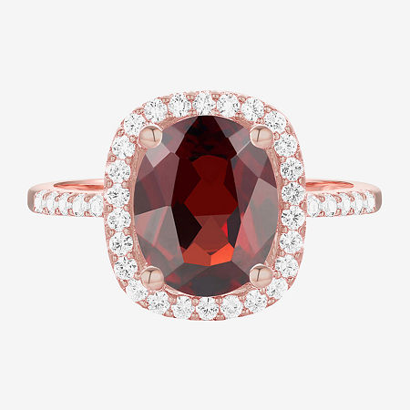 Click here for Womens Genuine Red Garnet 14K Gold Over Silver Cus... prices