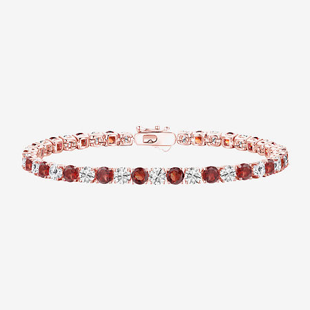 Click here for Womens Genuine Red Garnet 14K Rose Gold Over Silve... prices