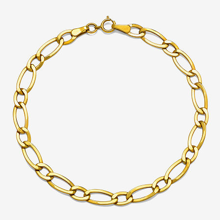 Click here for Womens 10K Gold 7.5 Inch Hollow Figaro Chain Brace... prices