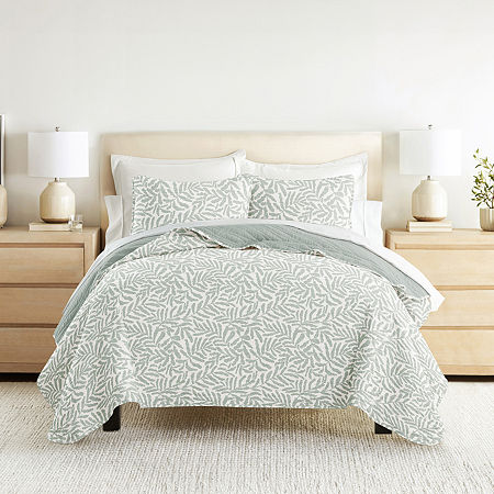 Click here for ienjoy Home Tossed Ferns Reversible 2-Pc. Quilt Se... prices