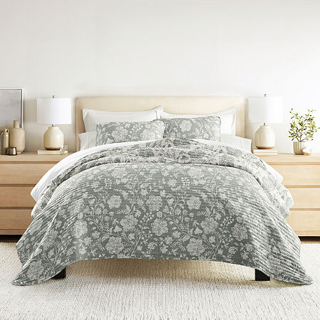 Click here for ienjoy Home Textured Floral Reversible 2-Pc. Quilt... prices