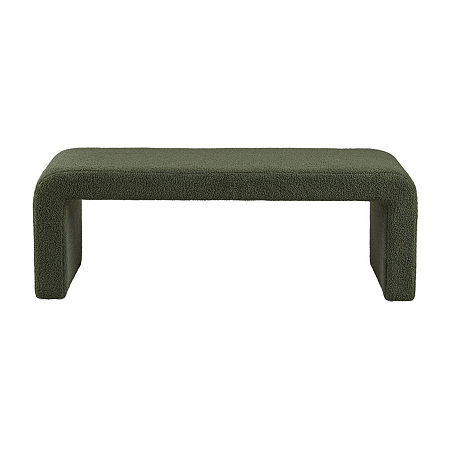 Click here for INK+IVY Steve Upholstered Bench  One Size  Green prices