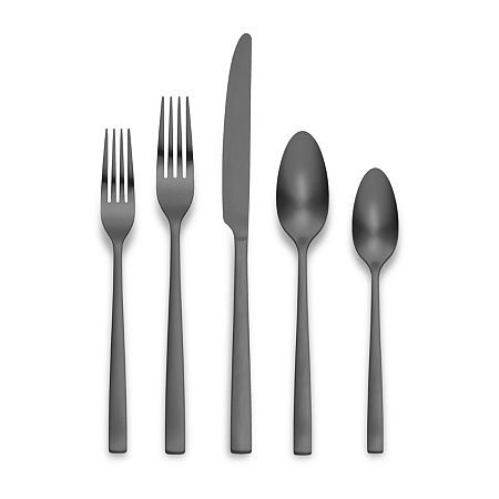 Ornative Lola 20 Piece Flatware Set  Service for 4 - Black