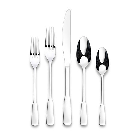 Ornative Yesenia Satin 20 Piece Flatware Set  Service for 4 - Silver