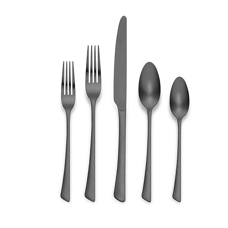 Ornative Abril 20 Piece Flatware Set  Service for 4 - Black