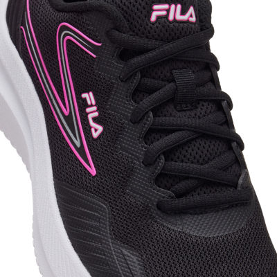 FILA Memory Primo Forza Womens Running Shoes, Color: Black Pink Glo ...