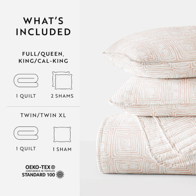 3 Piece All Season Lightweight Pattern Quilt Set - JCPenney