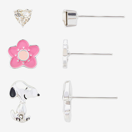 Click here for Womens Crystal Flower Heart Peanuts Snoopy 3 Pair... prices