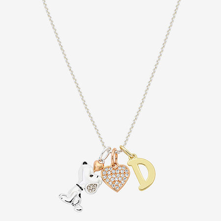 Click here for Disney Peanuts Cubic Zirconia Snoopy Heart Initial... prices