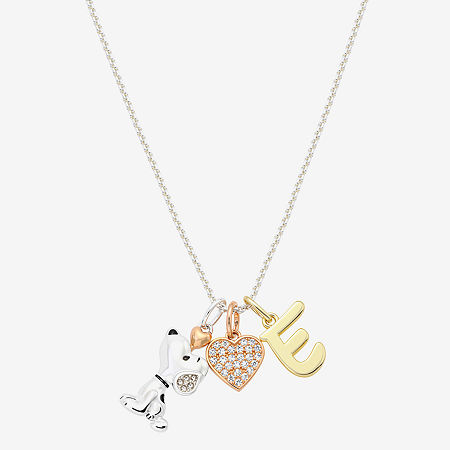 Click here for Disney Peanuts Cubic Zirconia Snoopy Heart Initial... prices