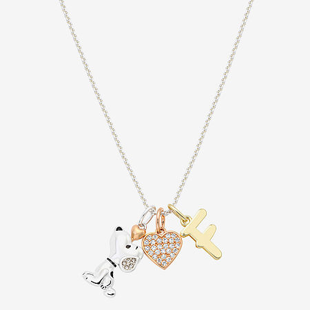 Click here for Disney Peanuts Cubic Zirconia Snoopy Heart Initial... prices