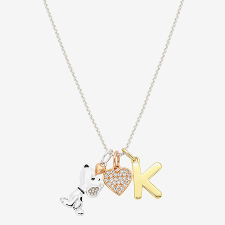 Click here for Disney Peanuts Cubic Zirconia Snoopy Heart Initial... prices