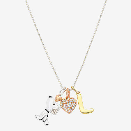 Click here for Disney Peanuts Cubic Zirconia Snoopy Heart Initial... prices
