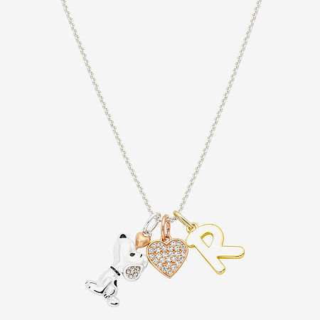 Click here for Disney Peanuts Cubic Zirconia Snoopy Heart Initial... prices