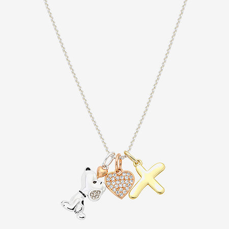 Click here for Disney Peanuts Cubic Zirconia Snoopy Heart Initial... prices