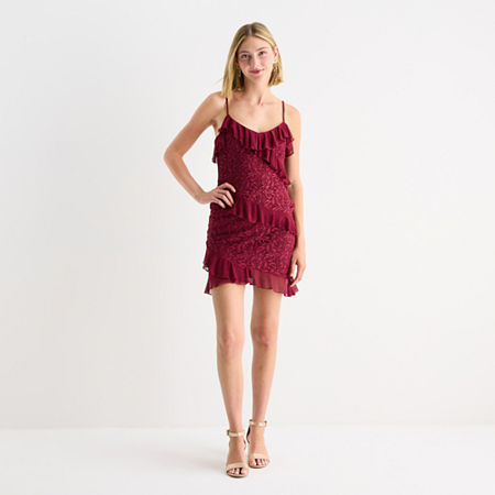 Click here for Bcx Juniors Sleeveless Lace Bodycon Dress - Wine prices