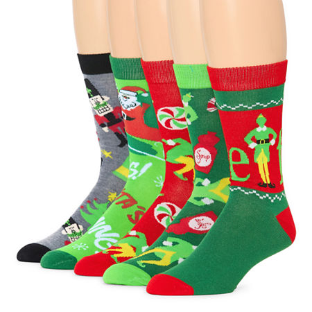 Click here for Mens 5 Pair ELF Crew Socks  10-13  Green prices