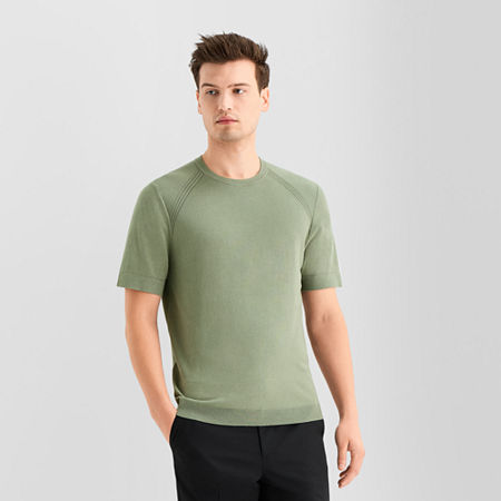 Click here for J. Ferrar Solid Mens Crew Neck Short Sleeve Pullov... prices