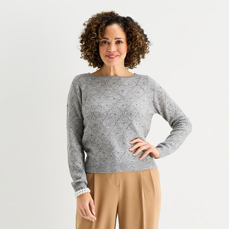 Click here for Liz Claiborne Womens Boat Neck Long Sleeve Pullove... prices