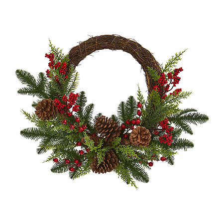 Click here for Nearly Natural 22in. Mixed Pine And Cedar With Ber... prices
