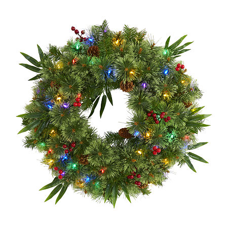 Click here for Nearly Natural 24in. Mixed Pine With Berries And P... prices