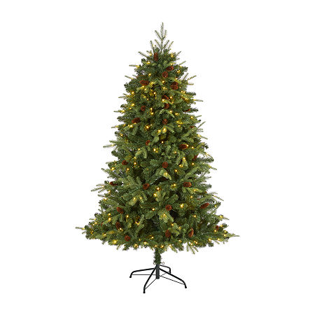Click here for Nearly Natural 6 Foot Pre-Lit Spruce Christmas Tre... prices