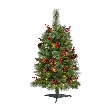 Click here for Nearly Natural 3 Foot Pine With Pine Cones And Ber... prices