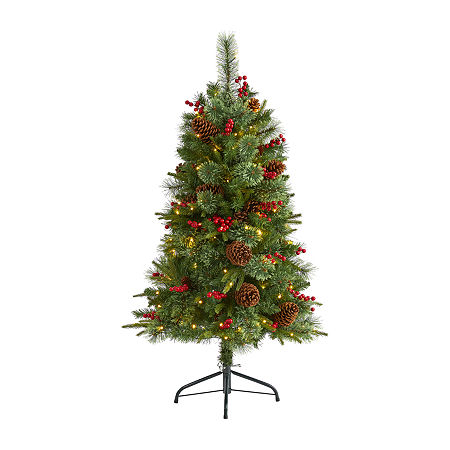 Click here for Nearly Natural 4 Foot Pine With Pine Cones And Ber... prices
