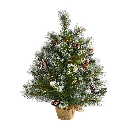 Click here for Nearly Natural 2 Foot Frosted Pine With Pinecones... prices