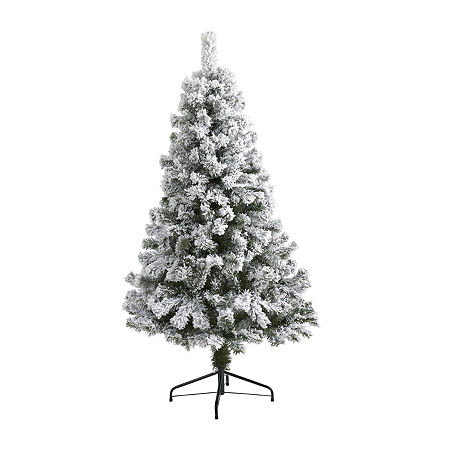 Click here for Nearly Natural 5 Foot West Virginia Flocked Fir Ch... prices