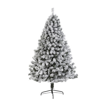 Click here for Nearly Natural 7 Foot West Virginia Flocked Fir Ch... prices