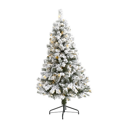 Click here for Nearly Natural 5 Foot West Virginia Flocked Fir Wi... prices