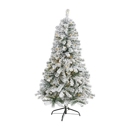 Click here for Nearly Natural 5 Foot Flocked Spruce With 150 Clea... prices
