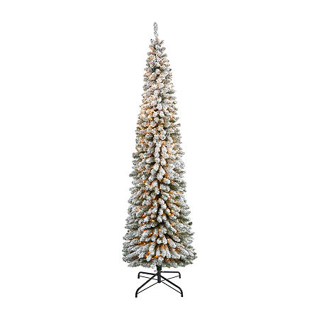 Click here for Nearly Natural 8 Foot Flocked Pencil Pine With 646... prices