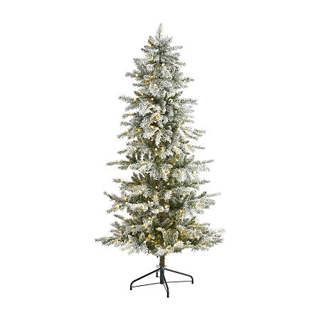 Click here for Nearly Natural 6 1/2 Foot Slim Nova Scotia Flocked... prices