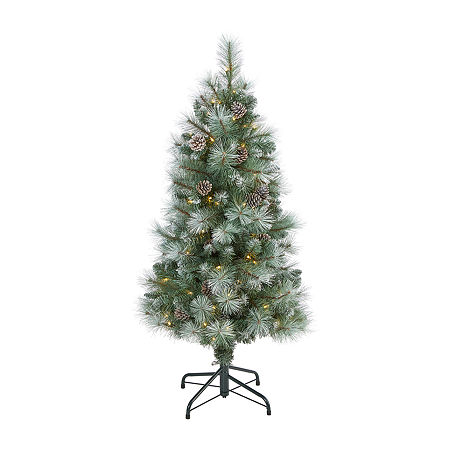 Click here for Nearly Natural 4 Foot Frosted Pine With Pine Cones... prices