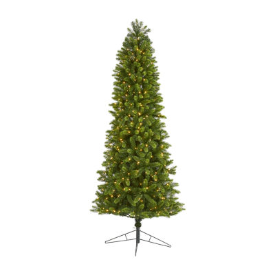 Nearly Natural 8 Foot Spruce With 1294 Bendable Branches And 600 Warm ...