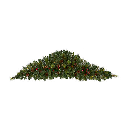 Click here for Nearly Natural 6ft. Christmas Swag With 50 Led Lig... prices
