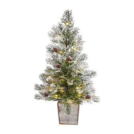 Click here for Nearly Natural 2 Foot Frosted Fir With Pinecones I... prices