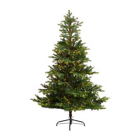 North Carolina Spruce Artificial Christmas Tree with 350 Clear Lights and 631 Bendable Branches  6 - Green