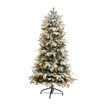 Click here for Nearly Natural 5 Foot North Carolina Flocked Fir W... prices