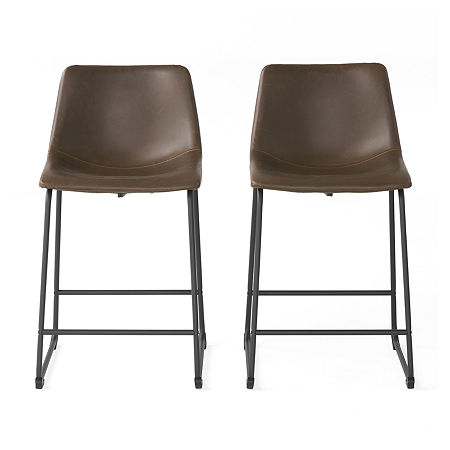 Click here for Cedric 2-pc. Counter Height Upholstered Bar Stool... prices
